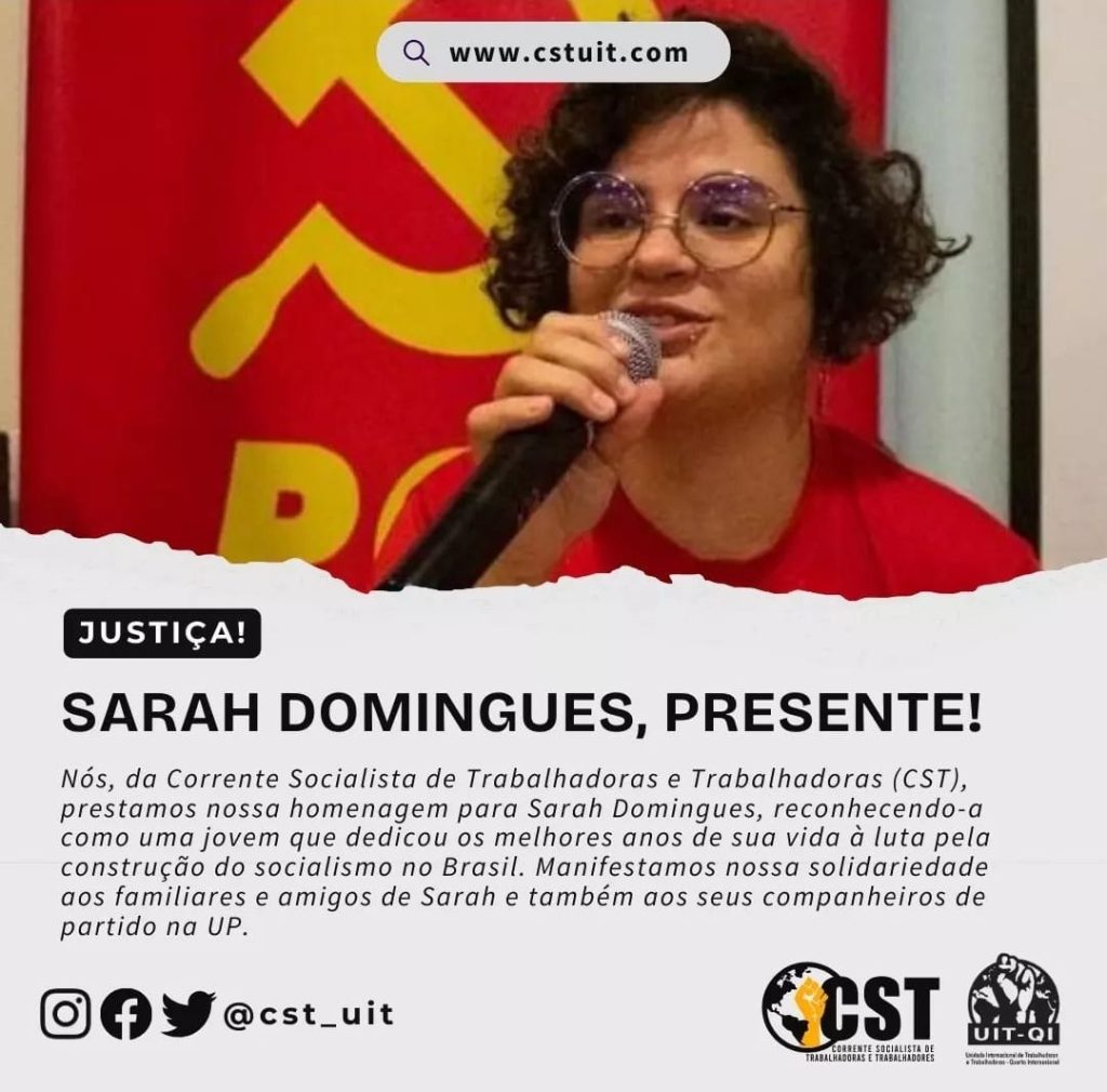 Sarah Domingues, presente! – CST-UIT
